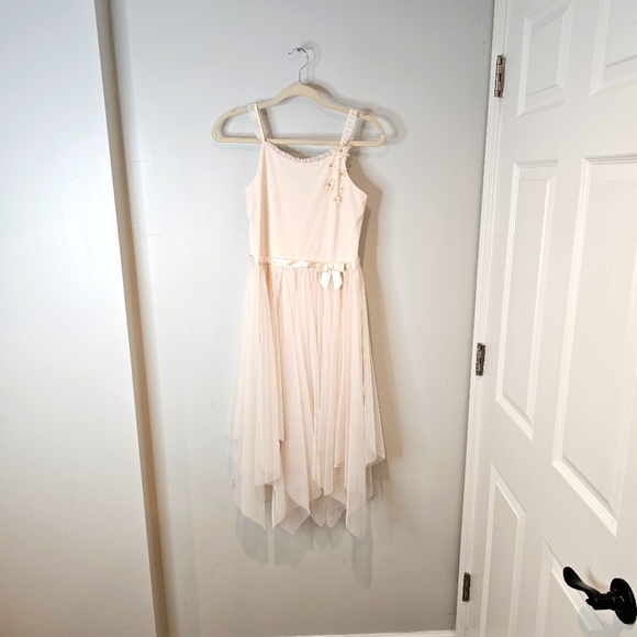 Zhenzi | Dresses | Zenzi Girls Sleeveless Floral Mesh Hanky Hem Dress ...